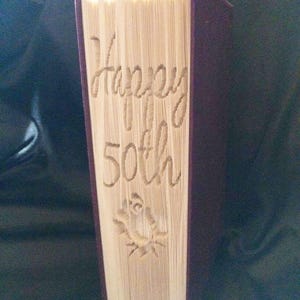 Happy 50th With Rose CUT & Fold Book Folding Pattern (digital Download ...
