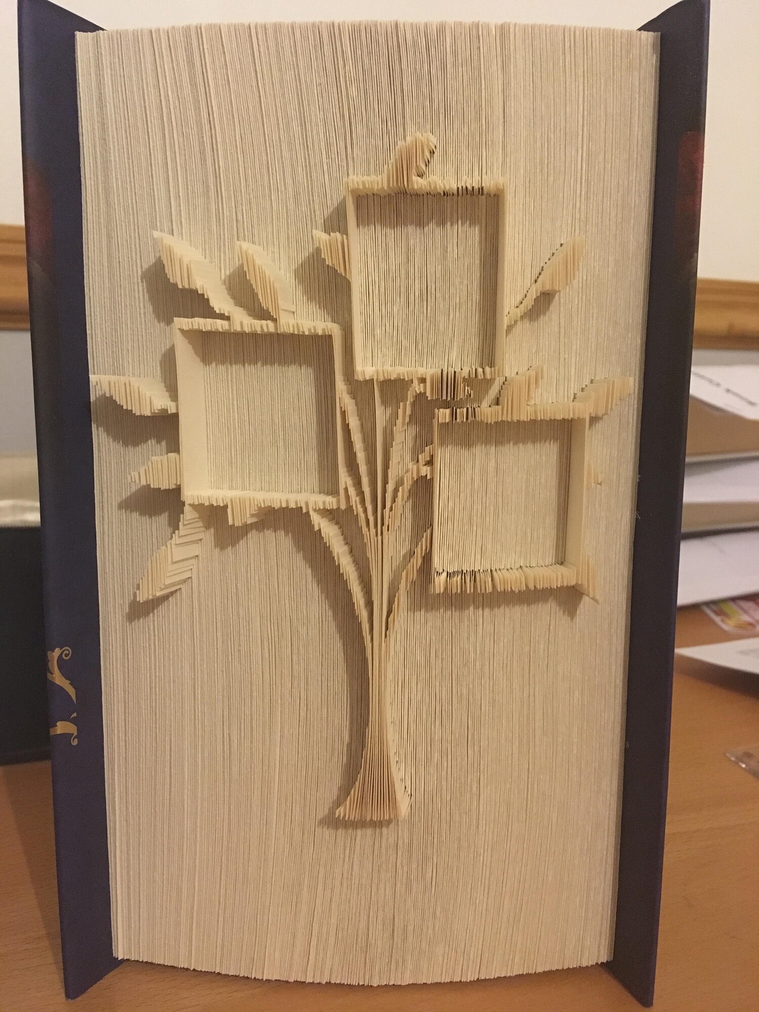 Family Tree Photo Frame CUT & Fold Book Folding Pattern | Etsy