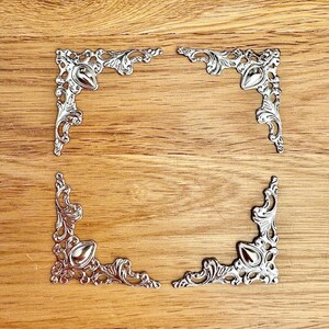 Silver Colour Decorative Corners - Etsy UK