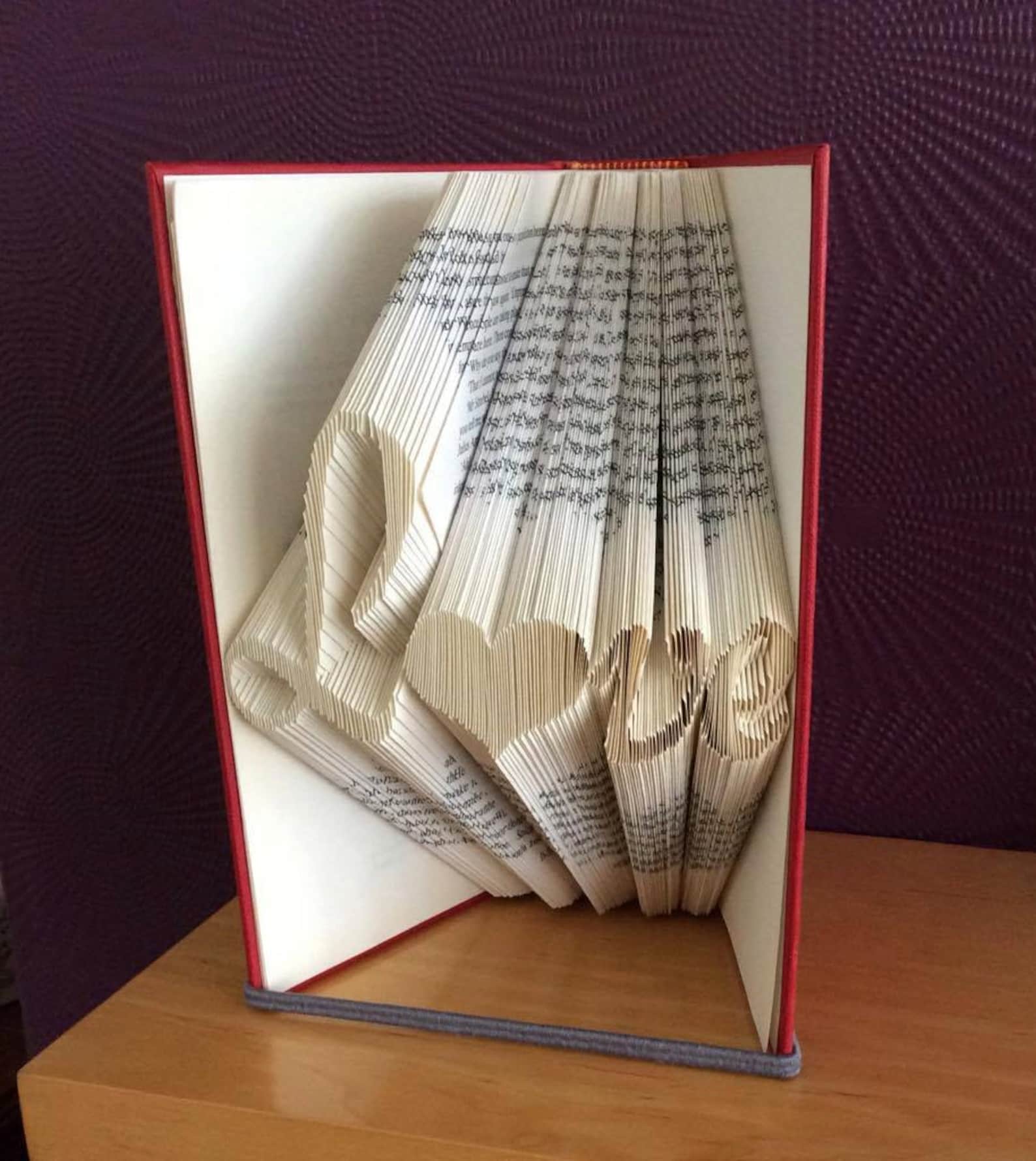 Maisy's FULL Book Folding Alphabet With Hearts and Key | Etsy