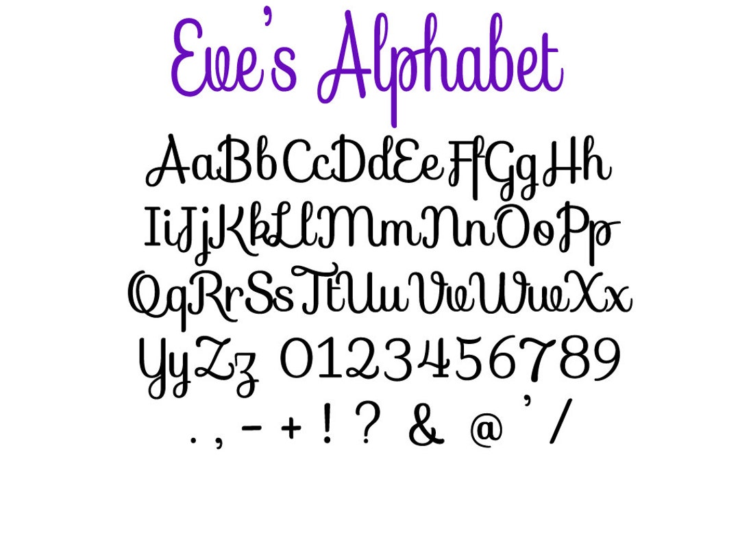 Eve's Full Alphabet (PLUS Flower, Heart & Butterfly and Vowels With ...