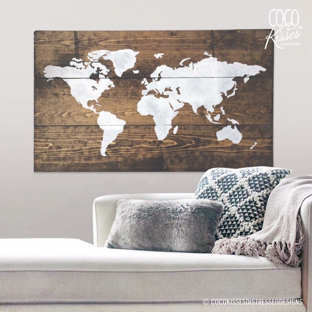 Medium World Map - Etsy