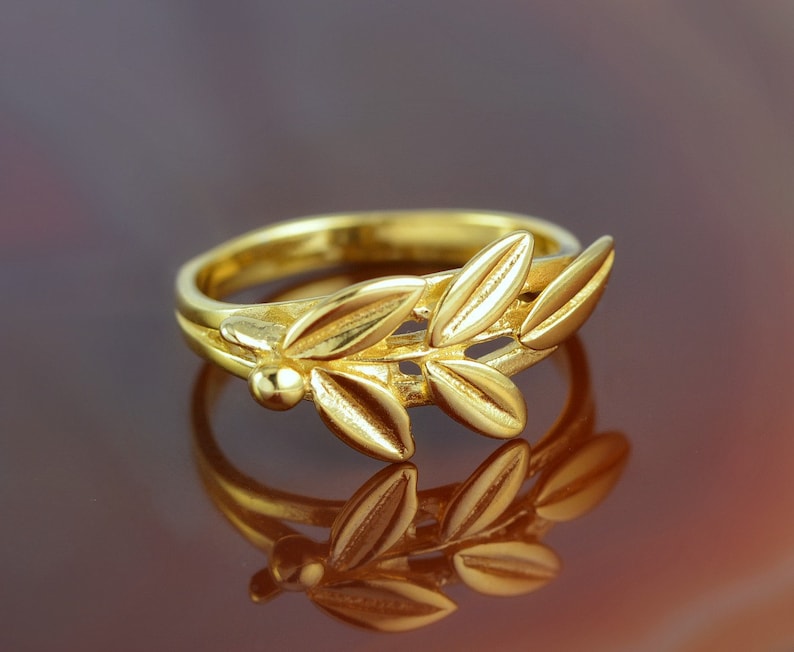 Olive Leaf Ring Olive Twig Ring Leaf Ring Greek Ring Olive - Etsy