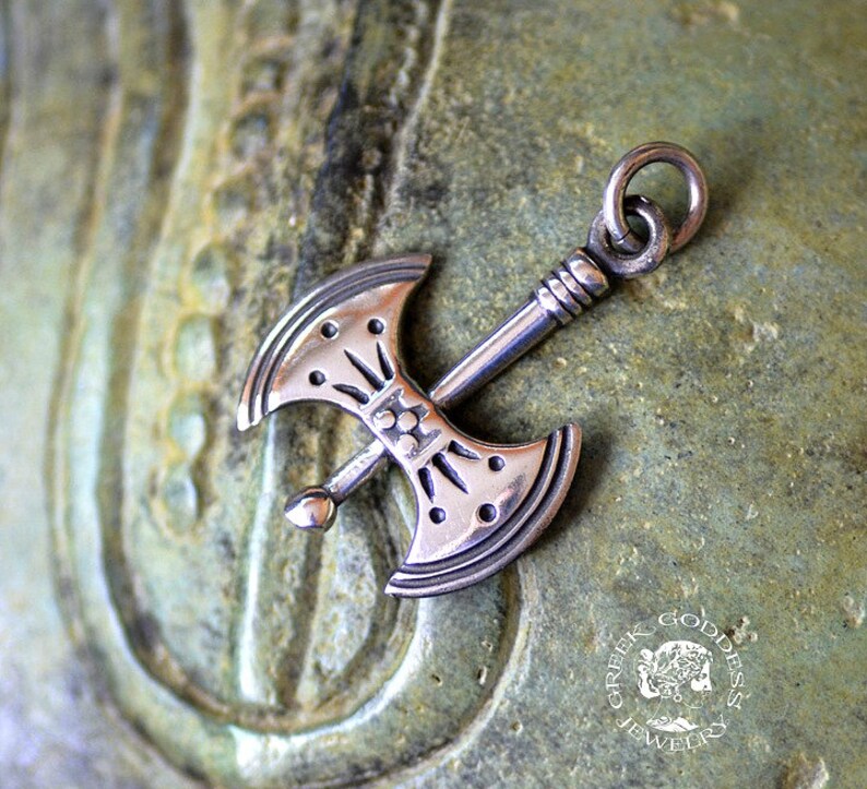Labrys Double Headed Ax Silver Pendant Ax Necklace Axe - Etsy