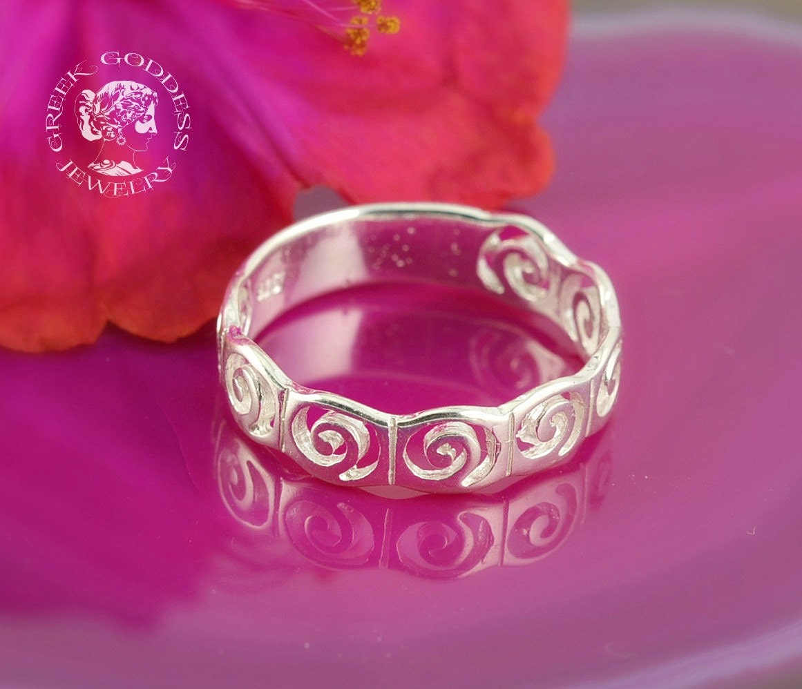 Spiral Silver Ring Greek Ring Spiral Ring Greek Jewelry - Etsy