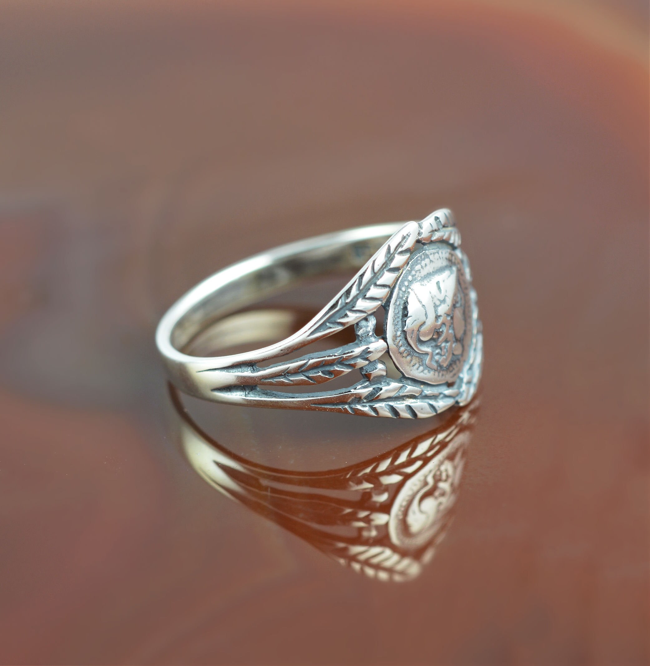 Athena Coin Silver Ring, Athena Ring, Ancient Coin Ring, Greek Ring ...