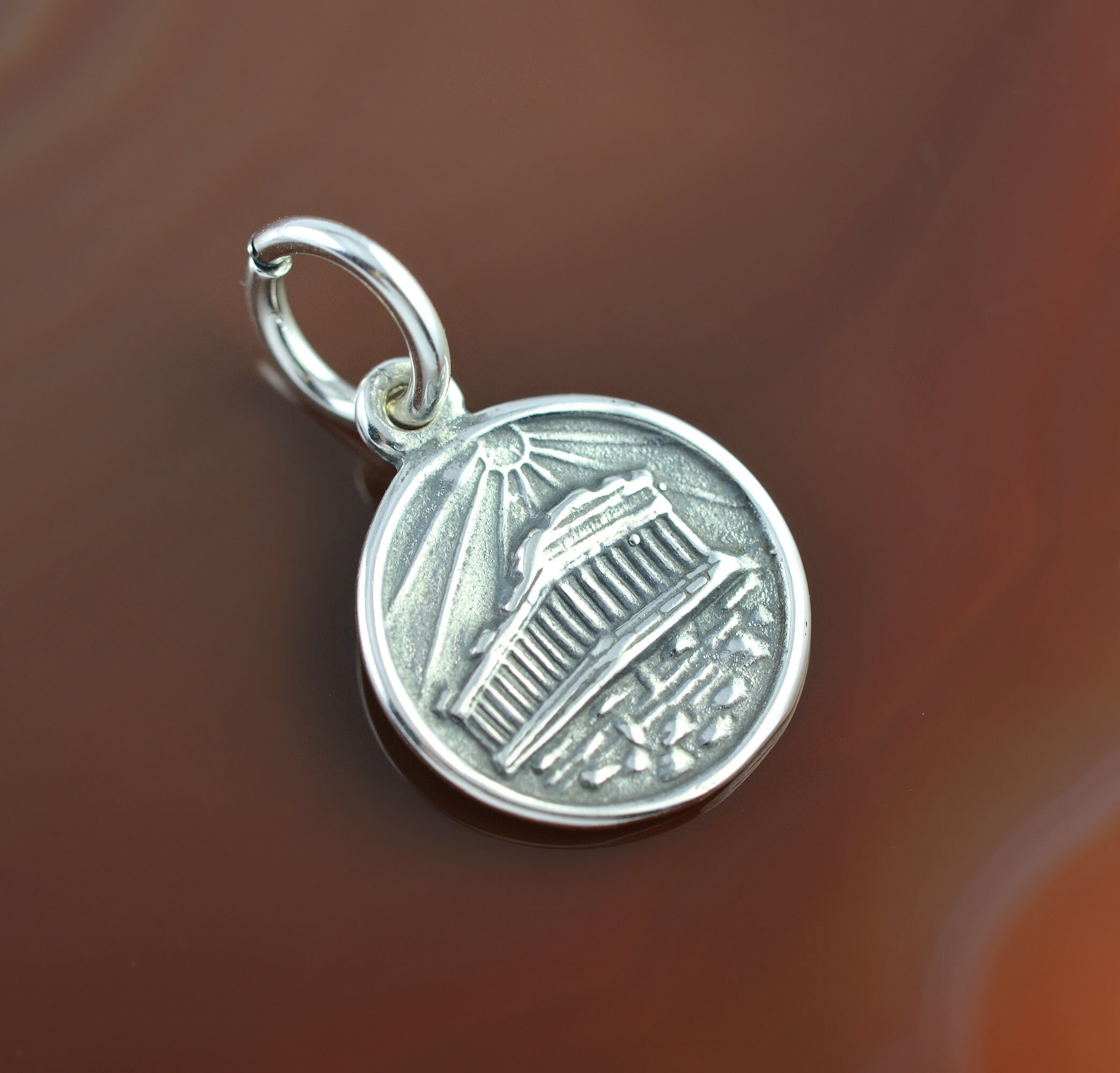 Parthenon Silver Pendant Parthenon Necklace Parthenon | Etsy