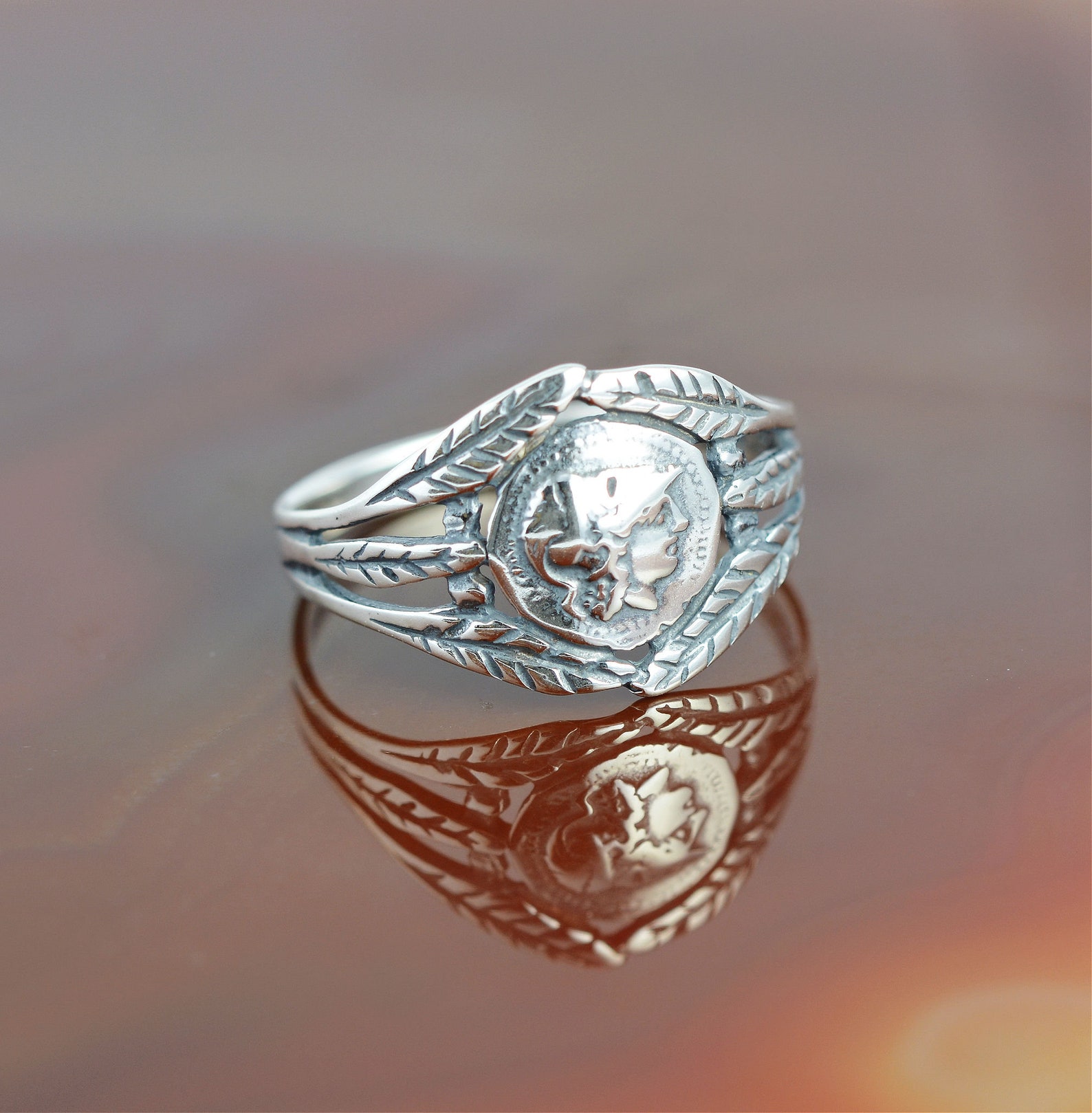 Athena Coin Silver Ring Athena Ring Ancient Coin Ring Greek | Etsy