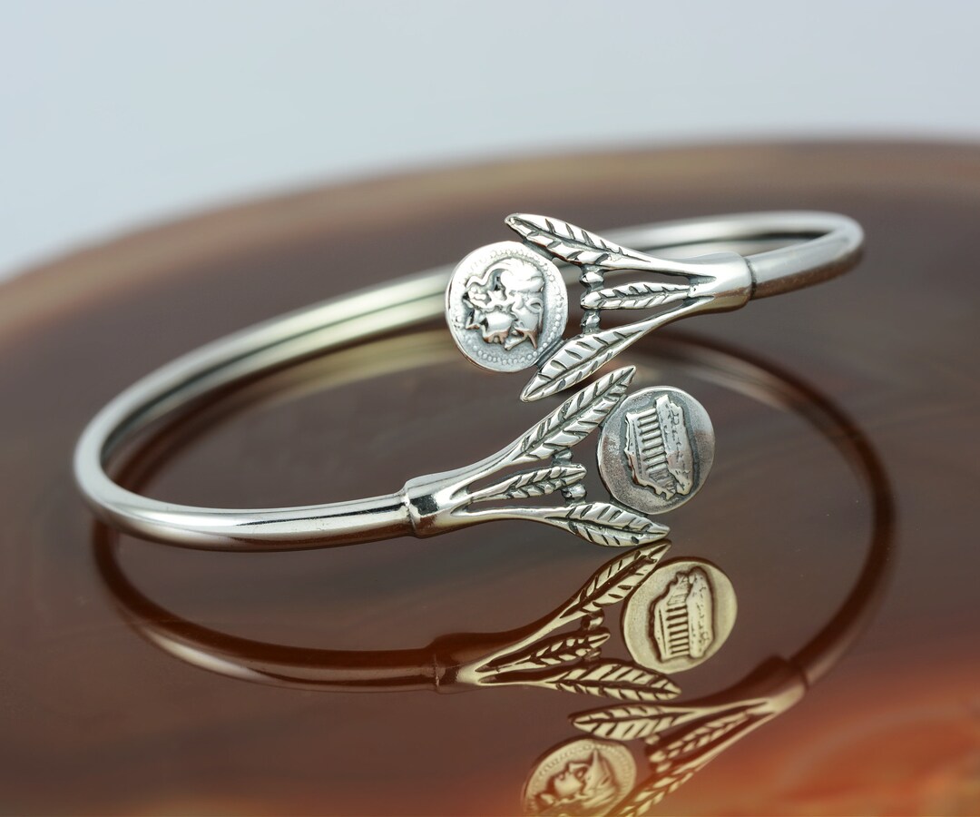 Athena Coin Bangle Bracelet, Greek Coin Bracelet, Athena Bracelet ...