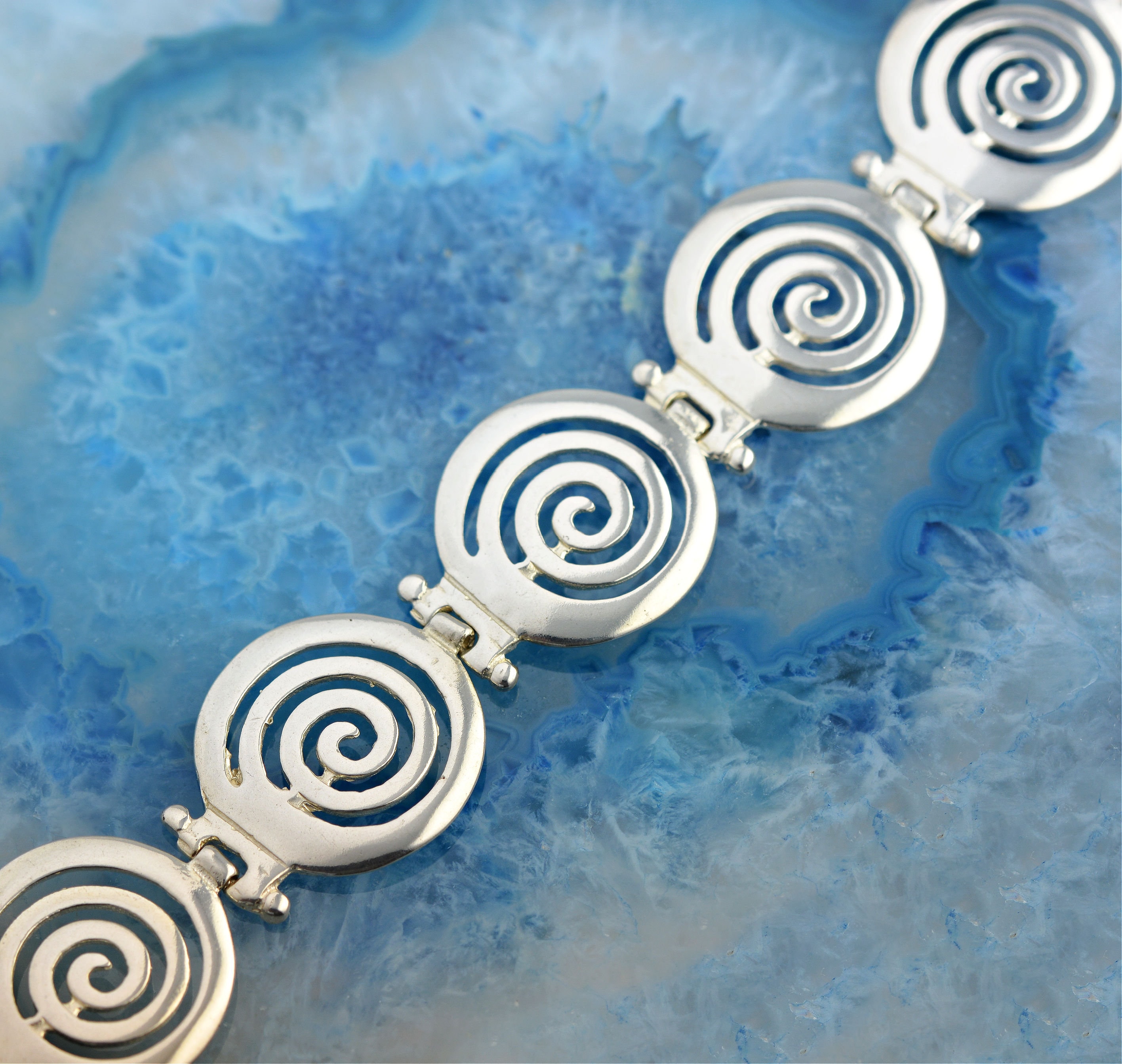 Spiral Silver Bracelet Spiral Bracelet Silver Bracelet - Etsy
