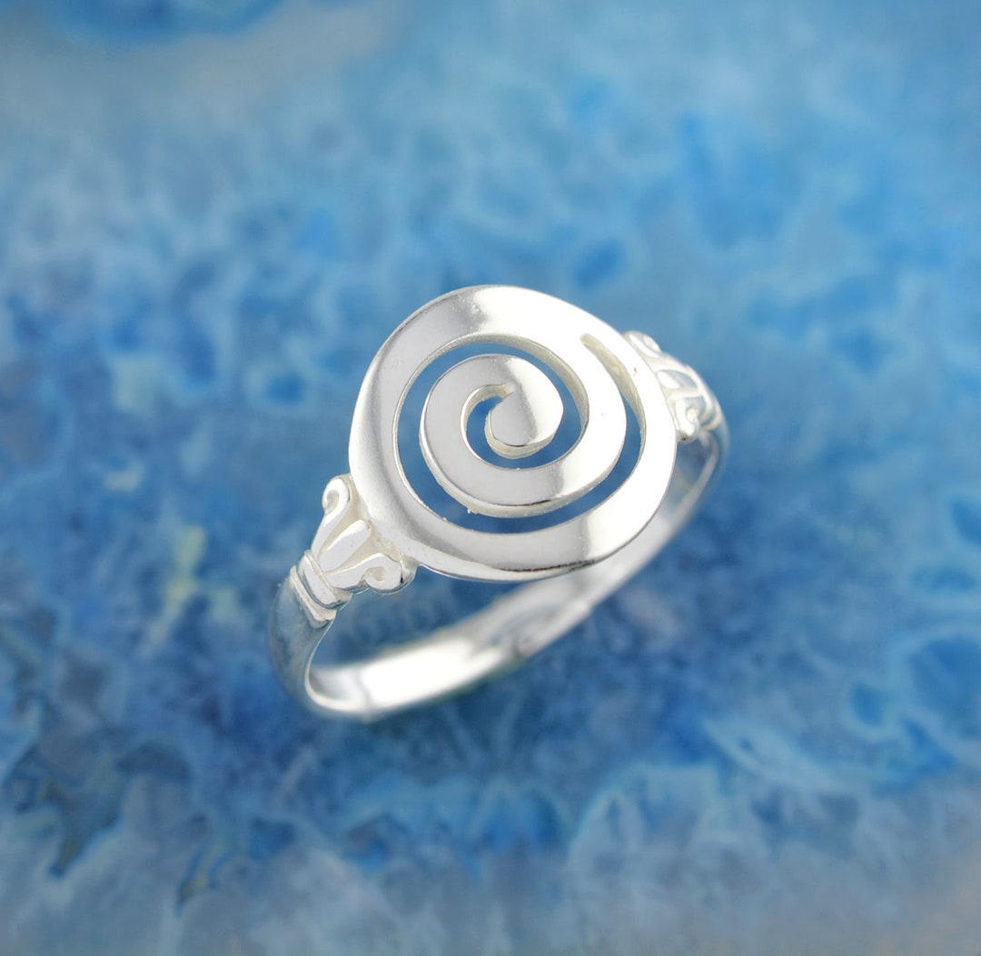 Spiral Silver Ring, Spiral Ring, Greek Ring, Spiral Jewelry, Greek ...