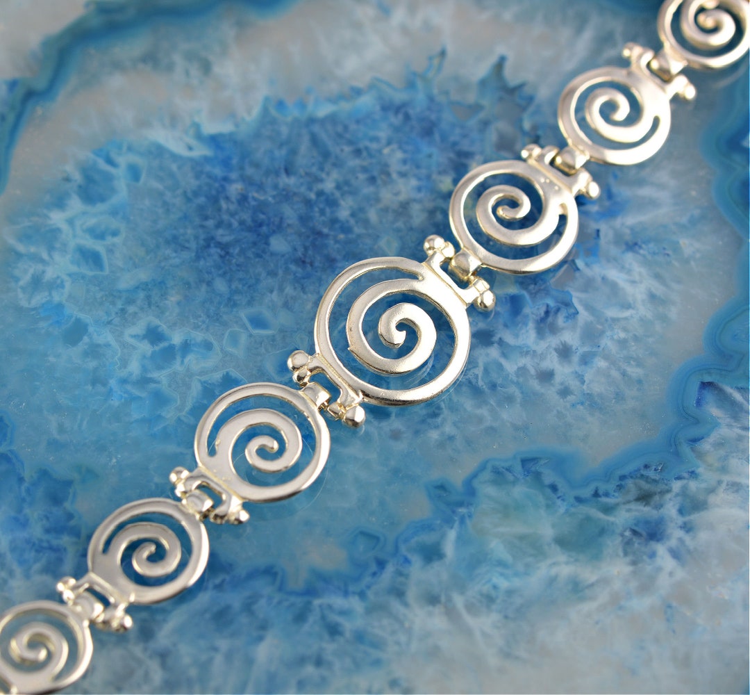 Spiral Silver Bracelet, Spiral Bracelet, Spiral Jewelry, Silver ...