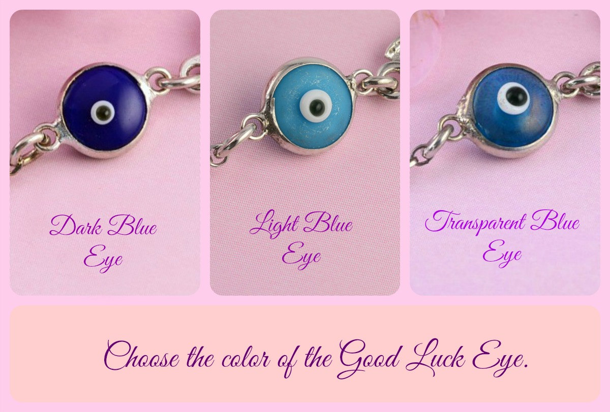 Good Luck Eye Greek Key Silver Bracelet Good Luck Eye - Etsy