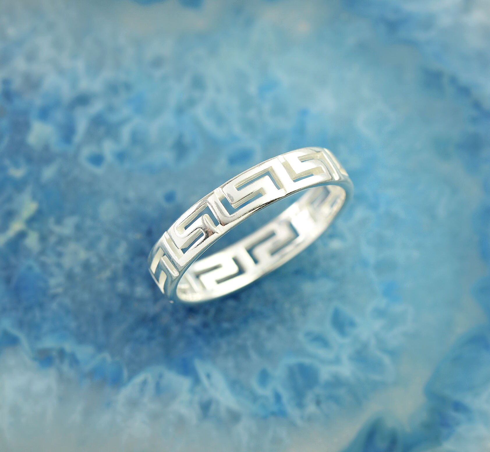 Greek Key Silver Ring Greek Key Ring Greek Ring Greek - Etsy