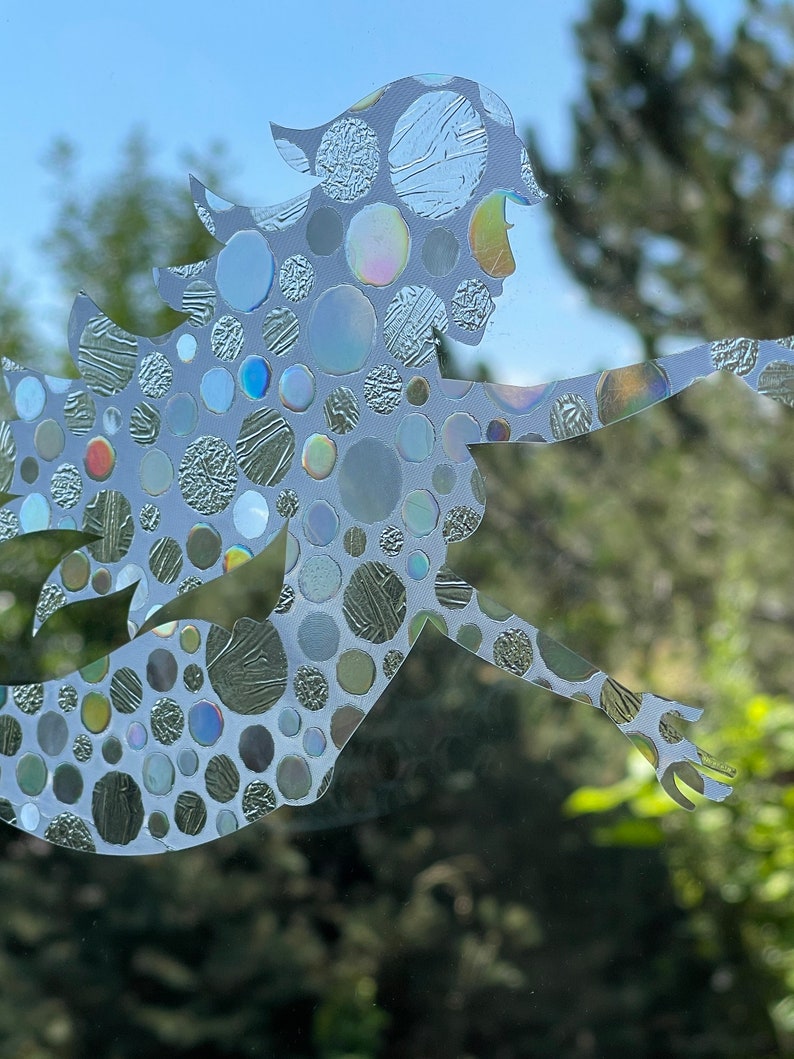 Rainbow Mermaid Window Cling Suncatcher - Etsy