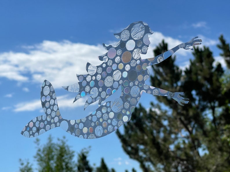 Rainbow Mermaid Window Cling Suncatcher - Etsy