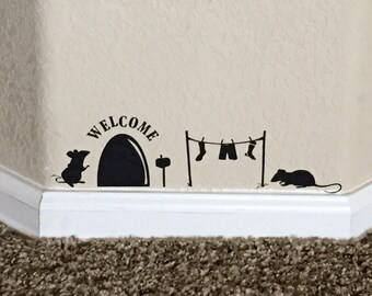 Mouse House Wall Decal - Etsy
