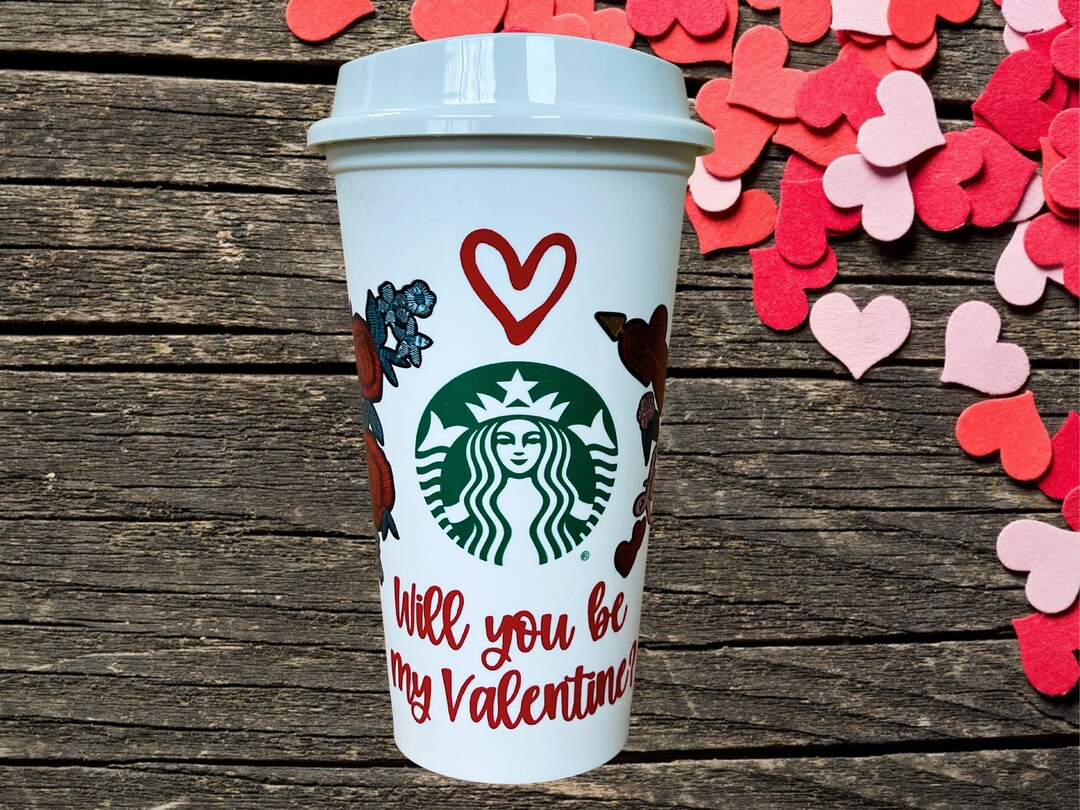 Starbucks Valentine's Coffee Tumbler Cup - Will You Be My Valentine ...