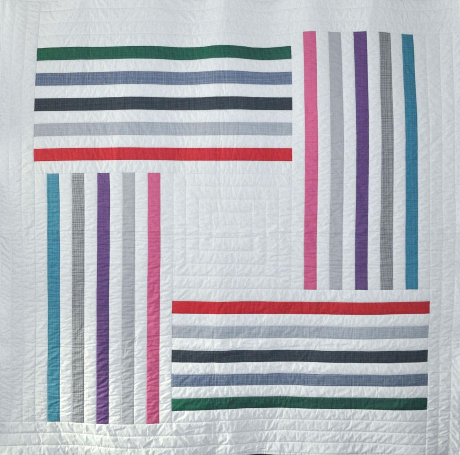 Easy Modern Quilt Pattern, Modern Jelly Roll Quilt Pattern, Beginner ...