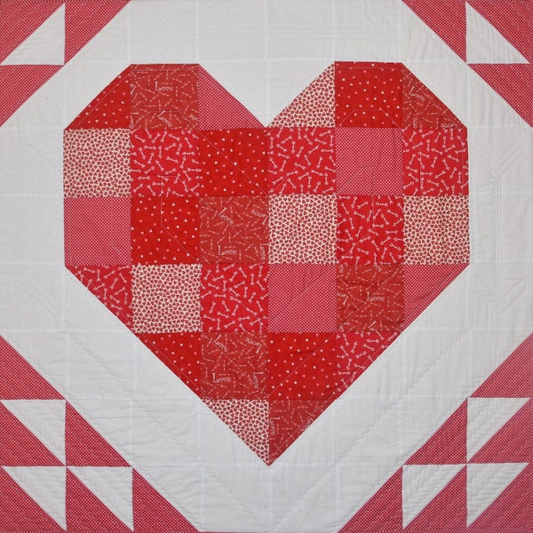 Easy Heart Quilt Pattern - Etsy