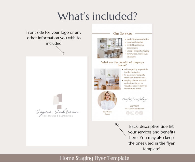 Home Staging Flyer Template: Neutral Minimalist Design (canva PDF) - Etsy