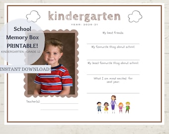 School Memory File Box - Etsy