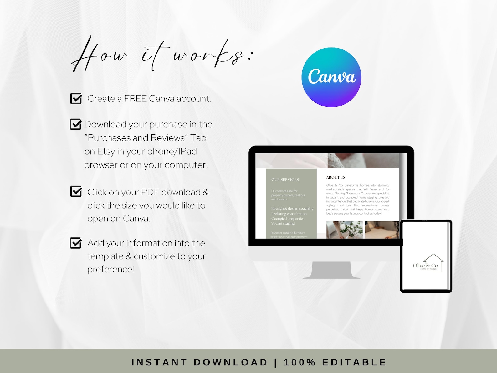 Home Staging Flyer Template - Canva - Neutral - Minimalist Small ...