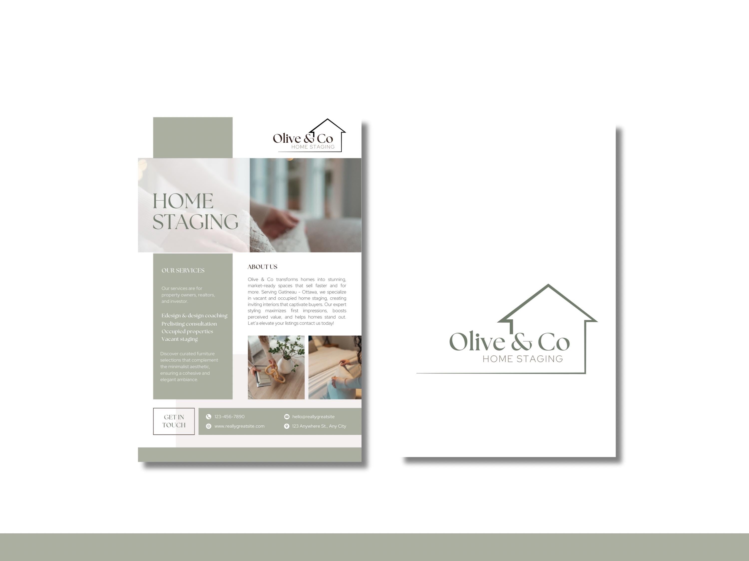 Home Staging Flyer Template - Canva - Neutral - Minimalist Small ...