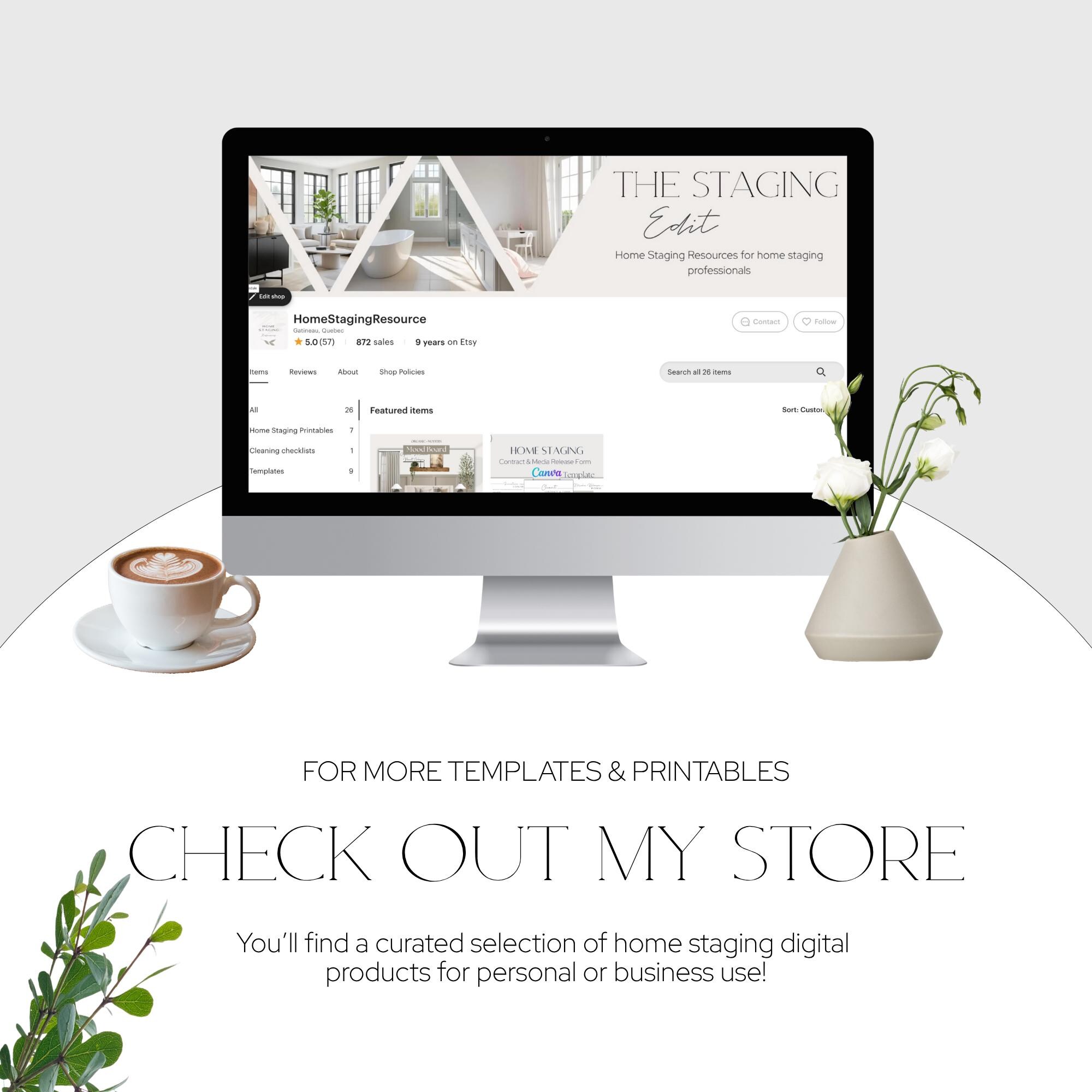 Home Staging Flyer Template - Canva - Neutral - Minimalist Small ...