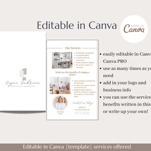 Home Staging Flyer Template: Neutral Minimalist Design (canva PDF) - Etsy