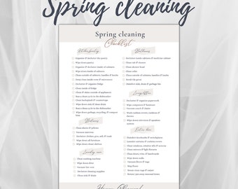 Ultimate Spring Cleaning Checklist | Deep Clean Checklist | Printable ...