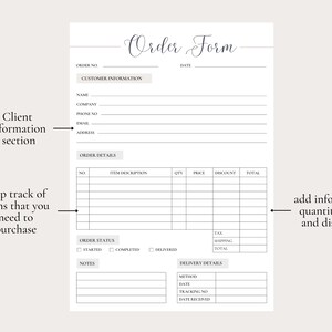Printable Order Form - Home Staging Resources - Order Form - Printable ...