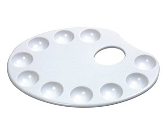 10 Well Round Artist Paint Palette Colour Mixing Watercolours | Etsy