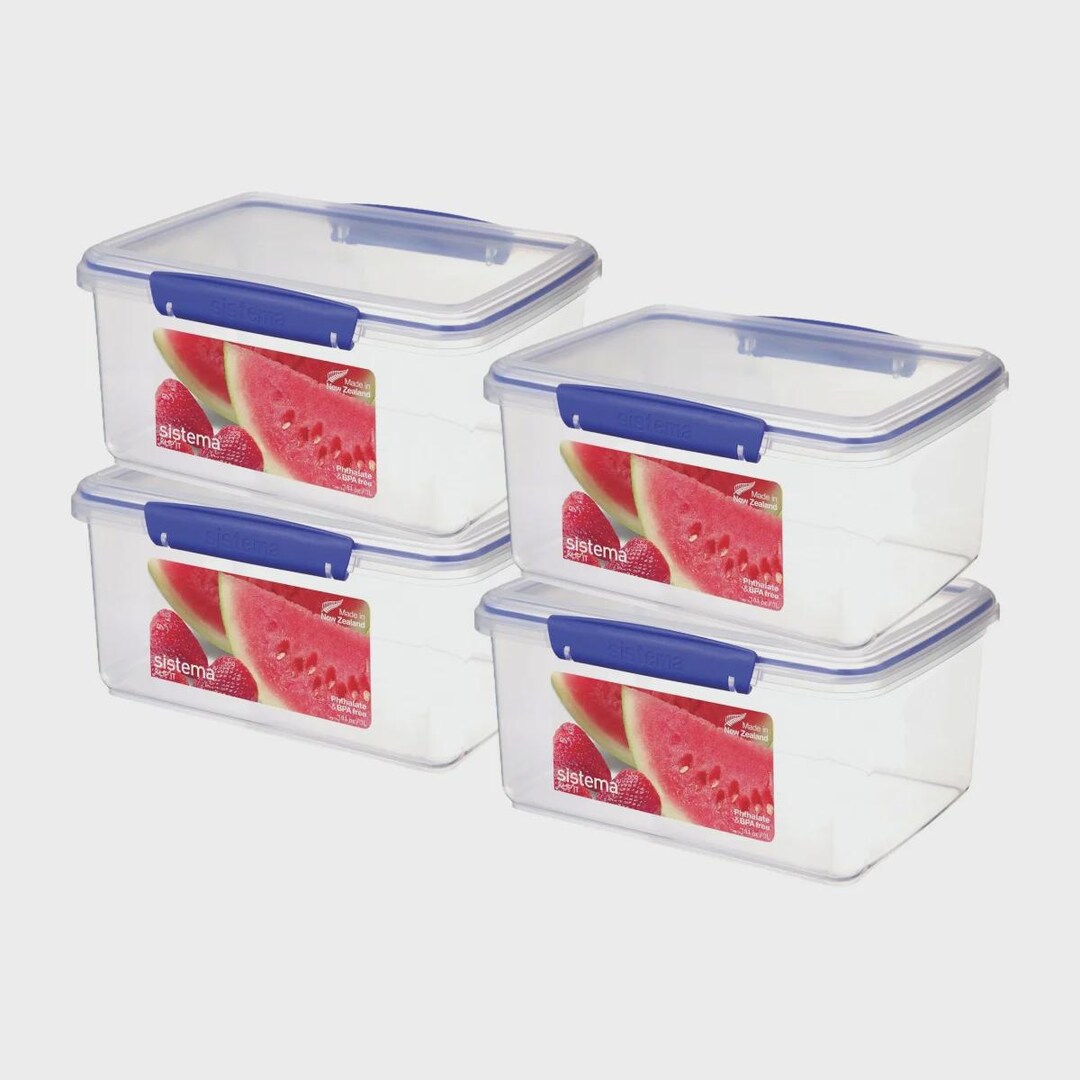 Sistema KLIP IT 3L (101 Oz) Rectangular Clear Storage Containers – 4 ...