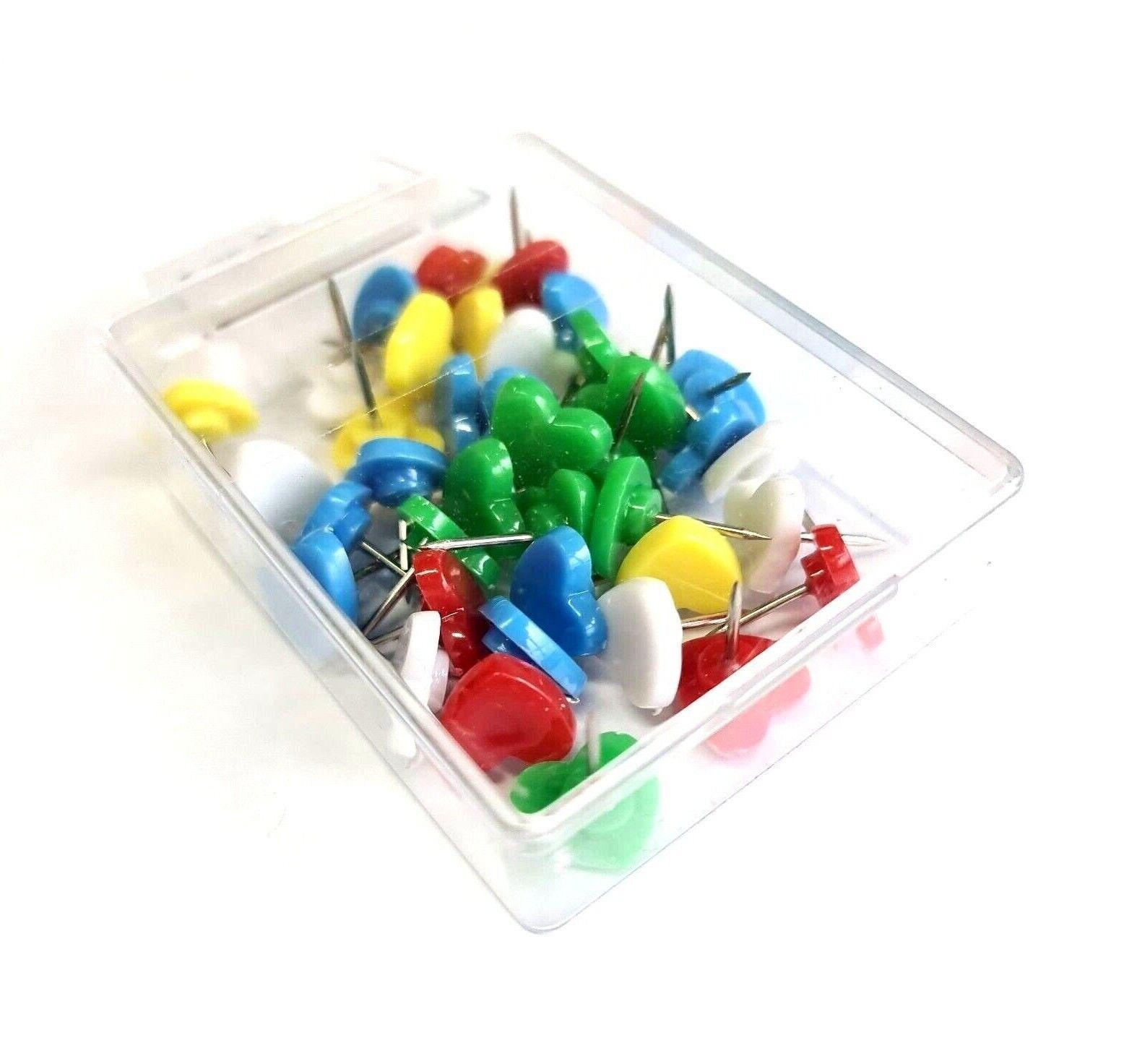 Heart Shaped Push Pins Thumb Map Tacks Strong Push Pin Cork Board Pins ...