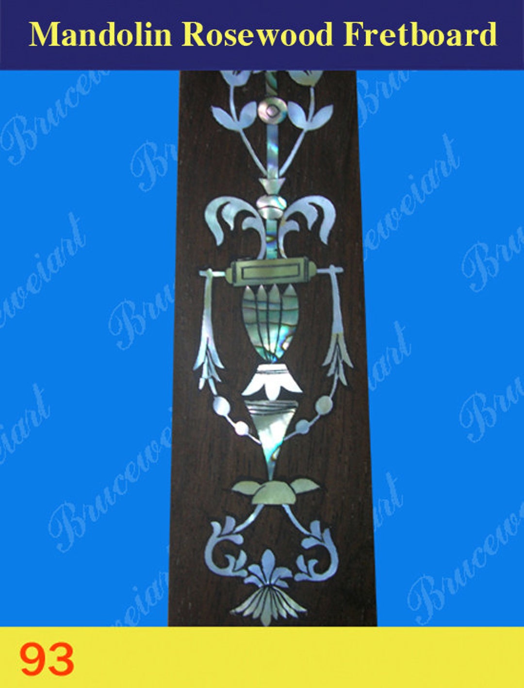 Mandolin Rosewood Fretboard, MOP & Abalone Inlay, Bruce Wei (93) - Etsy