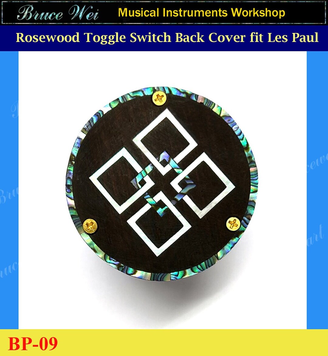 Fit Les Paul Rosewood Switch Plate Back Cover , Abalone & MOP Inlay ...