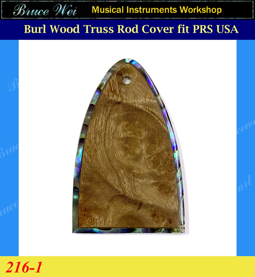 Burl Wood Truss Rod Cover Fit PRS USA, Abalone Inlay 216-1 - Etsy