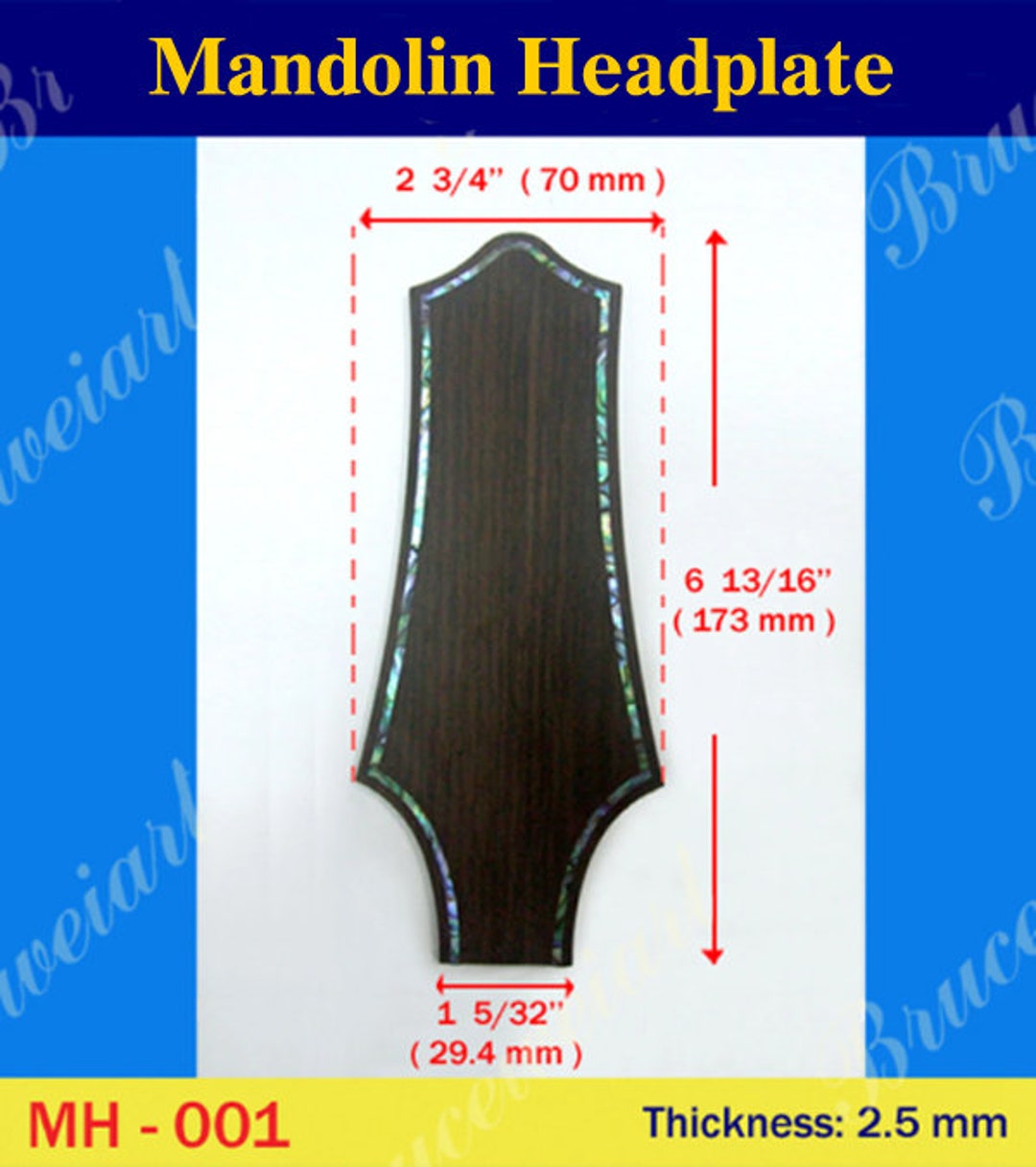 Mandolin Rosewood Headplate, Abalone Inlay, Bruce Wei (MH-001) - Etsy