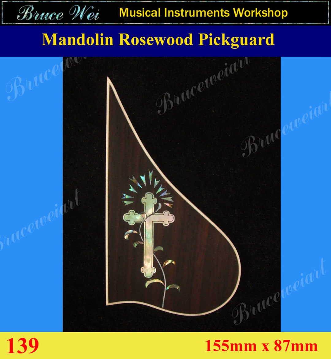 Mandolin Rosewood Pickguard, MOP & Abalone Inlay, Bruce Wei (139) - Etsy