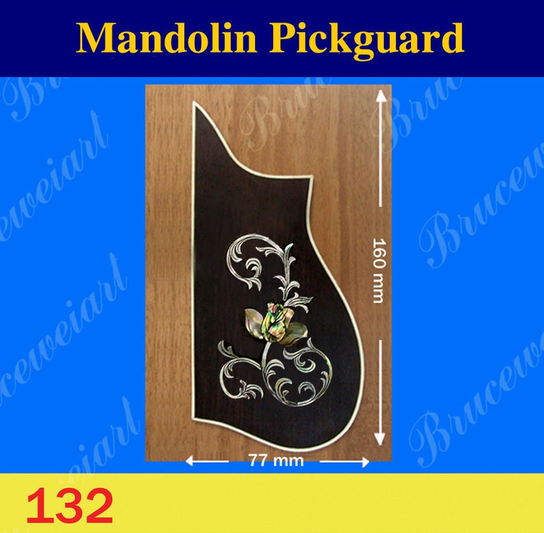 Bruce Wei Mandolin Part-rosewood Pickguard W/mop Art Inlay - Etsy