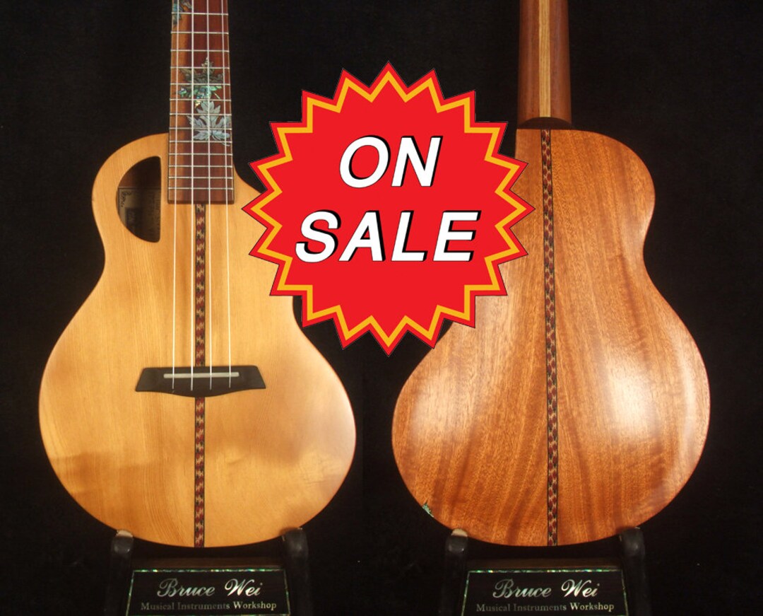 ON SALE Bruce Wei Solid Mahogany Archback Concert Ukulele, Maple Leaf ...