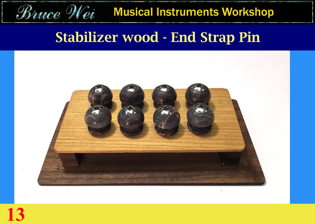 Bruce Wei, Guitar, Banjo, Mandolin, Ukulele Stabilizer Wood End Strap ...