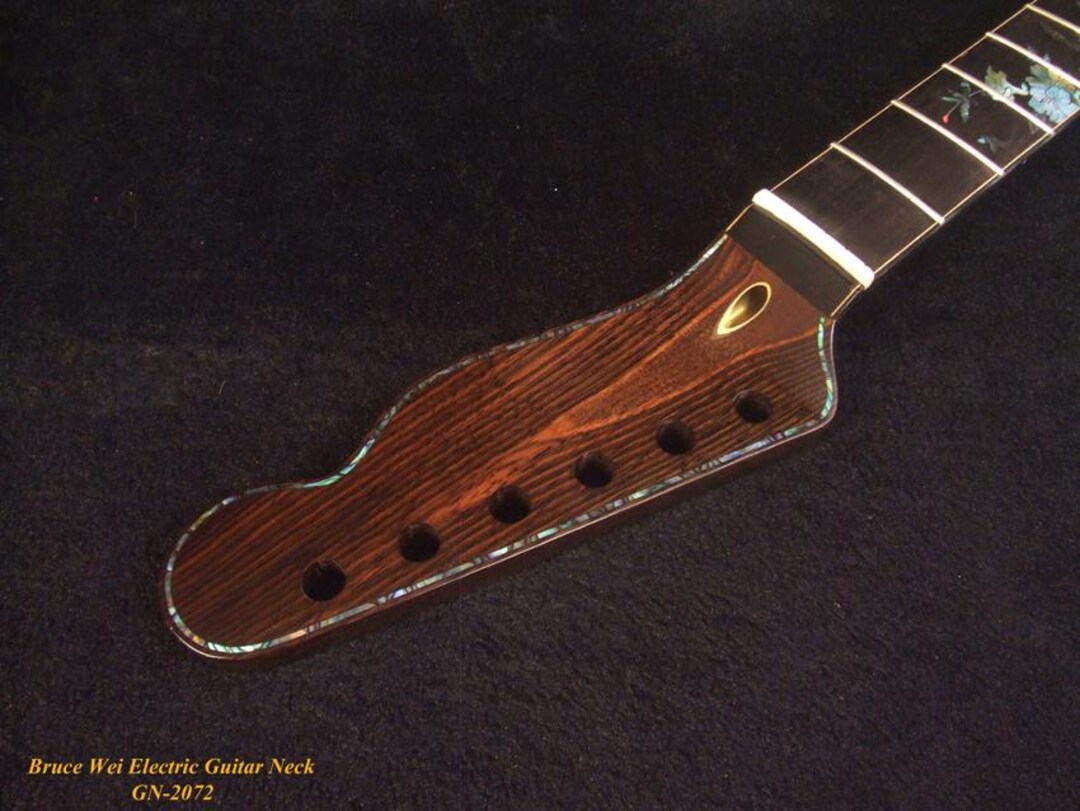 Handcrafted Telecaster Neck, Solid Macassar Ebony Electric Guitar Tele ...