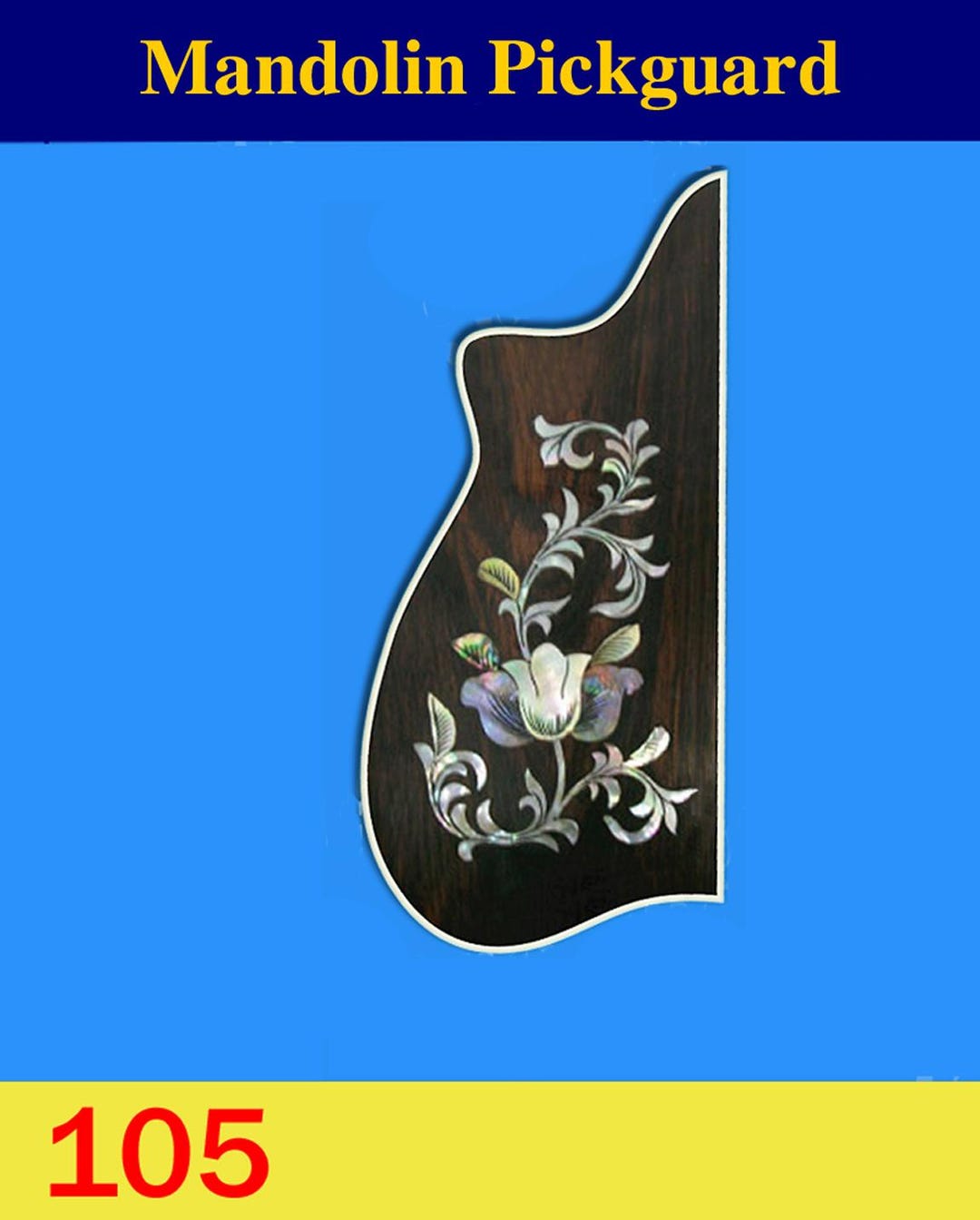 F5 Mandolin Left Hand Rosewood Pickguard, MOP & Abalone Inlay, Bruce ...
