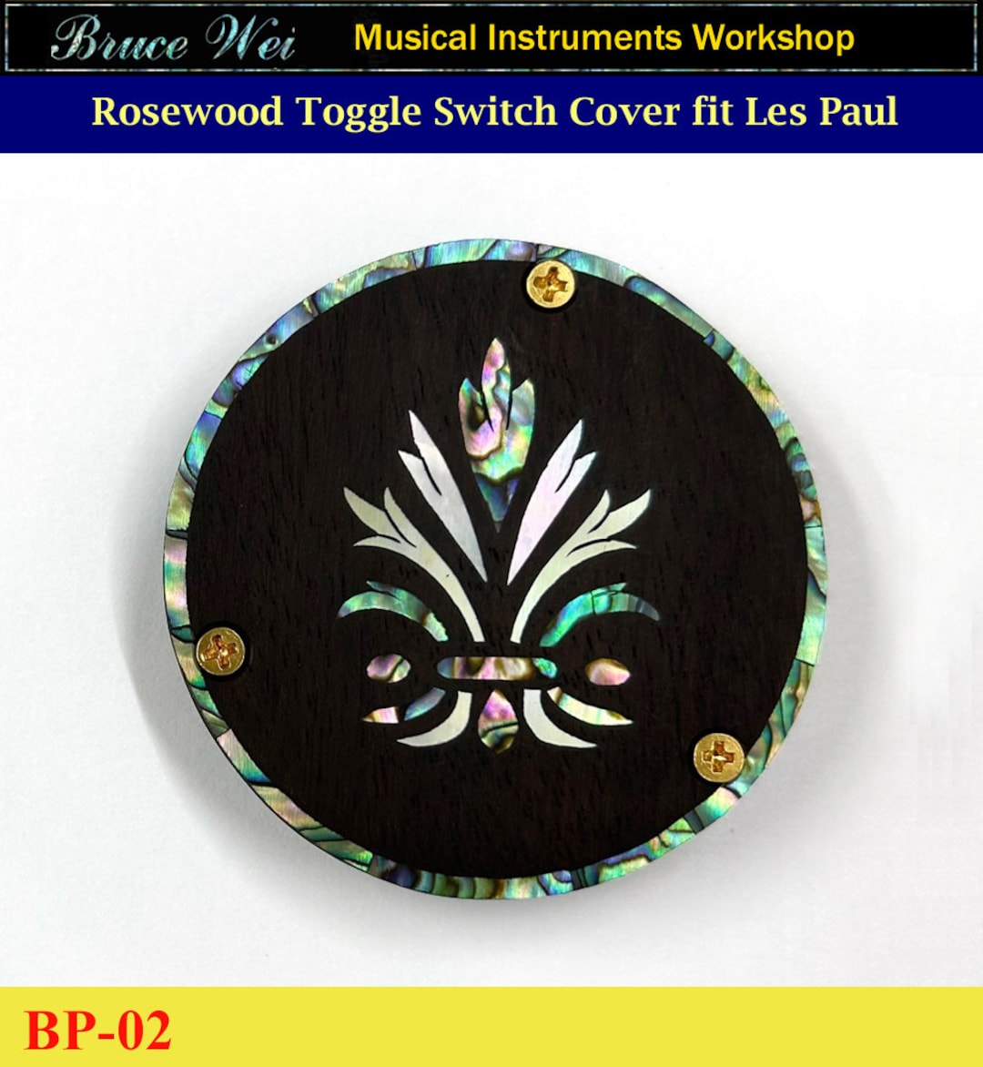 Fit Les Paul Rosewood Switch Plate Back Cover, Abalone & MOP Inlay ...