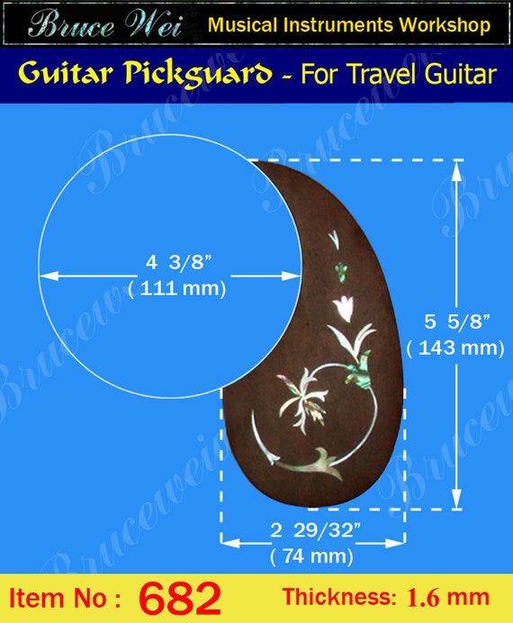 Bruce Wei Guitar Part Rosewood Pickguard For Travel Guitar | Etsy
