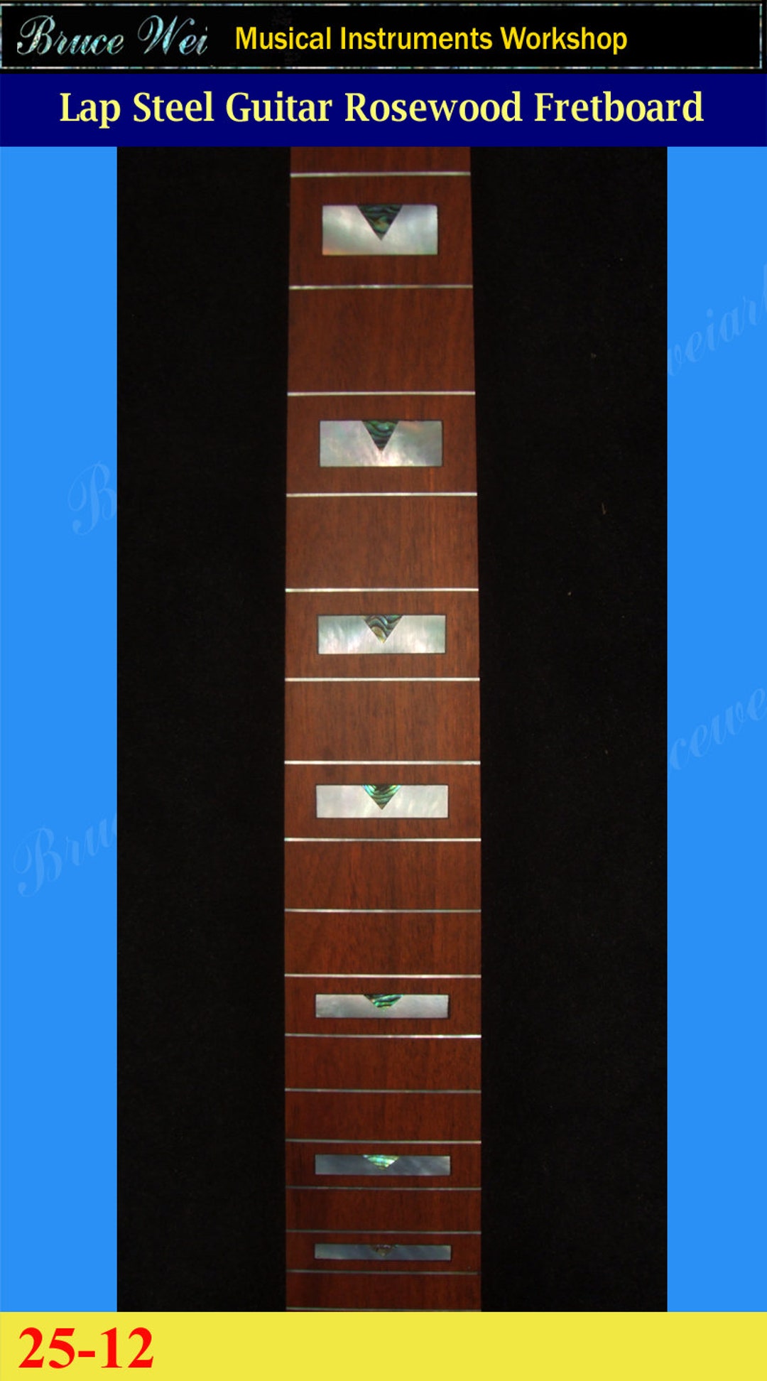 Bruce Wei, Lap Steel Fretboard W/mop Inlay Scale 25"( 12 ) - Etsy