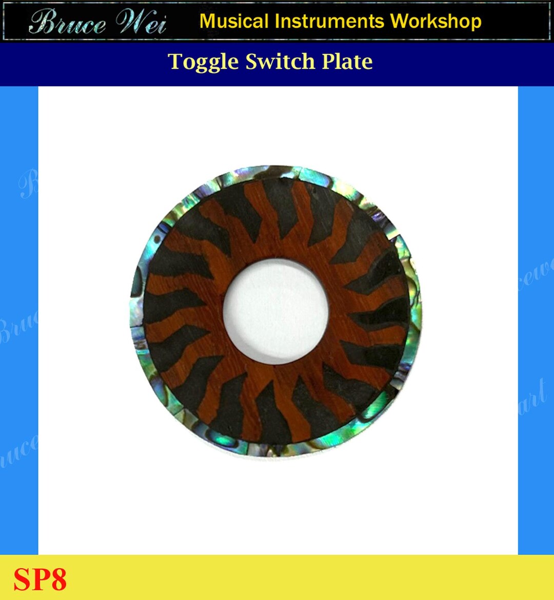 Free Shipping, UNIQUE Solid Wood & Abalone Toggle Switch Plate, Bruce ...