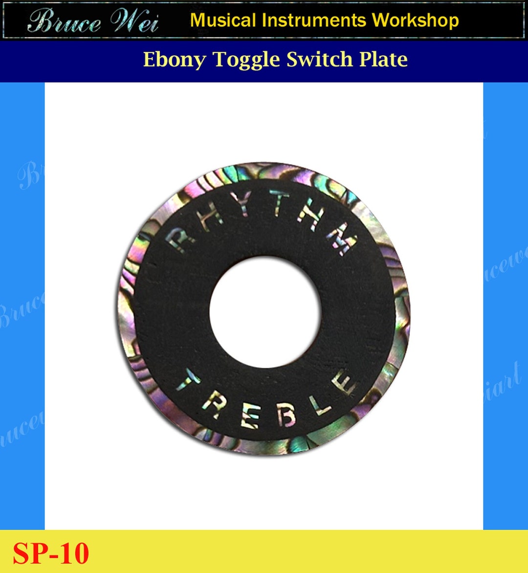 Free Shipping, Ebony Toggle Switch Plate, Abalone Inlay, Bruce Wei ...